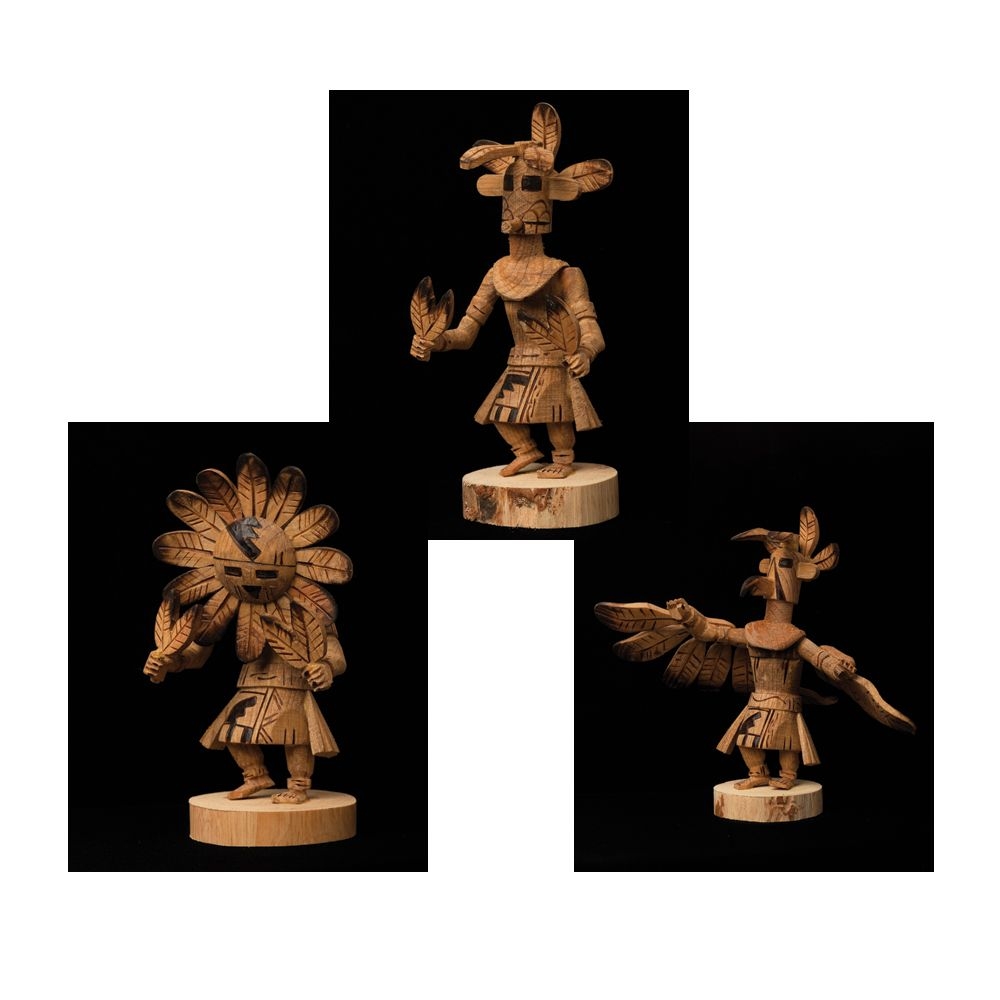 Wooden Kachinas Set - Southwest Indian Foundation - 9502