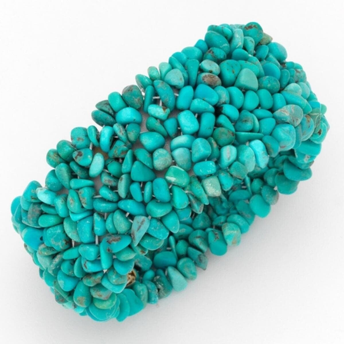 Blue Nugget Turquoise Bracelet - Southwest Indian Foundation - 3321