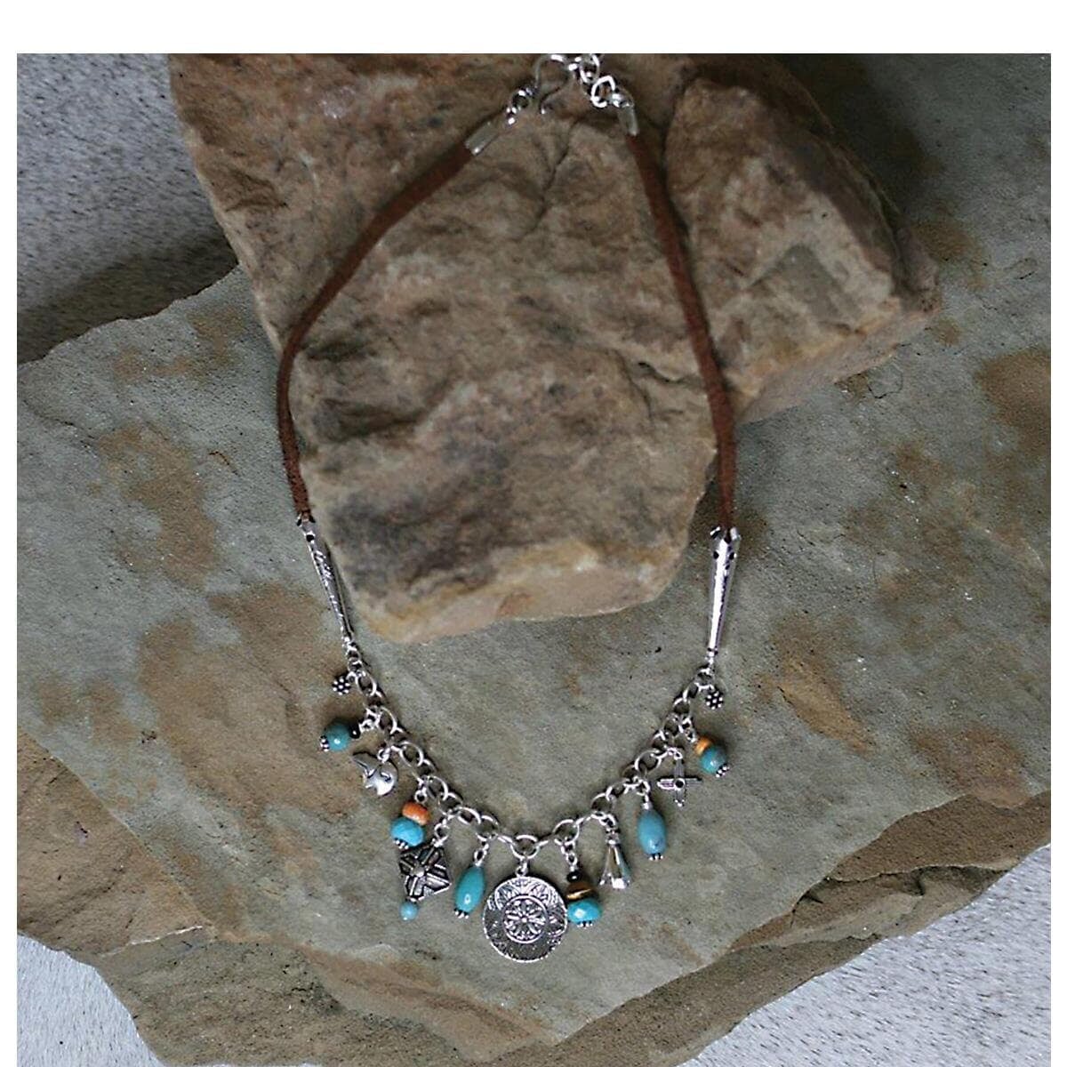 Multi-Charm & Stone Choker - Southwest Indian Foundation - 6595