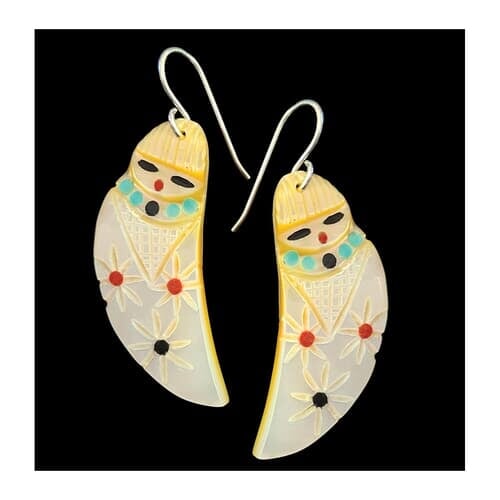 Zuni Corn Maiden Earrings - Southwest Indian Foundation - 4275